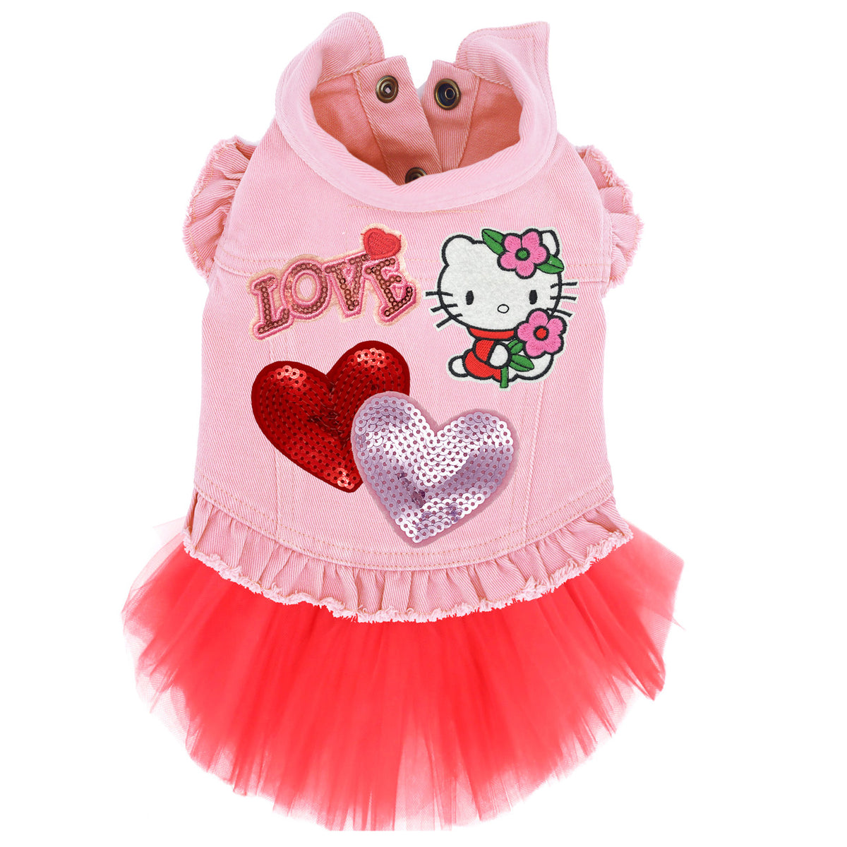 Hello Kitty Denim Jacket in Pink – Posh Puppy Boutique USA | Luxury Dog ...