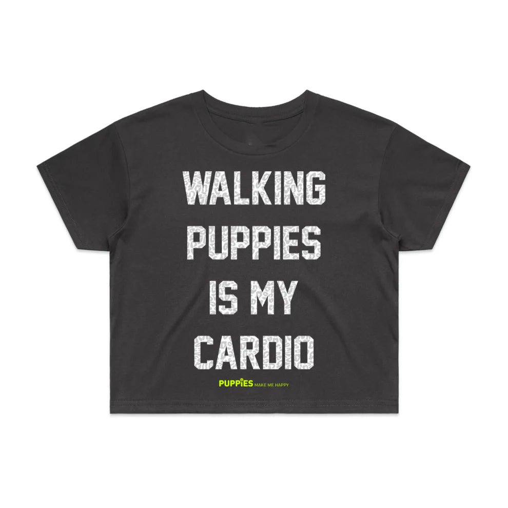 Walking Puppies is My Cardio Leopard Print in Black- Posh Puppy Boutique