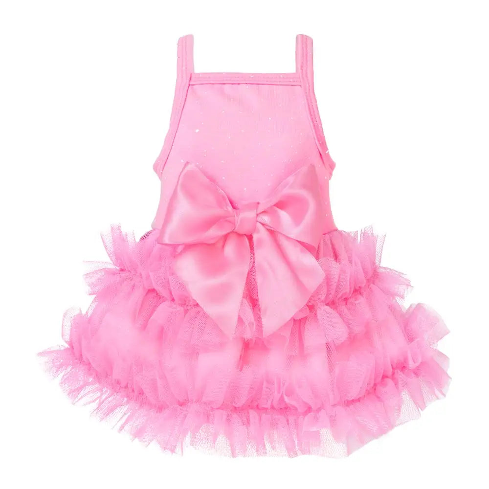 Bohemian Pink Dog Tutu Dress- Posh Puppy Boutique