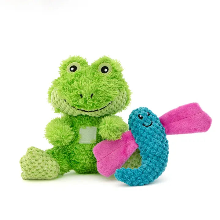 Guru Pet Loveys Frog Plush Dog Toy- Posh Puppy Boutique