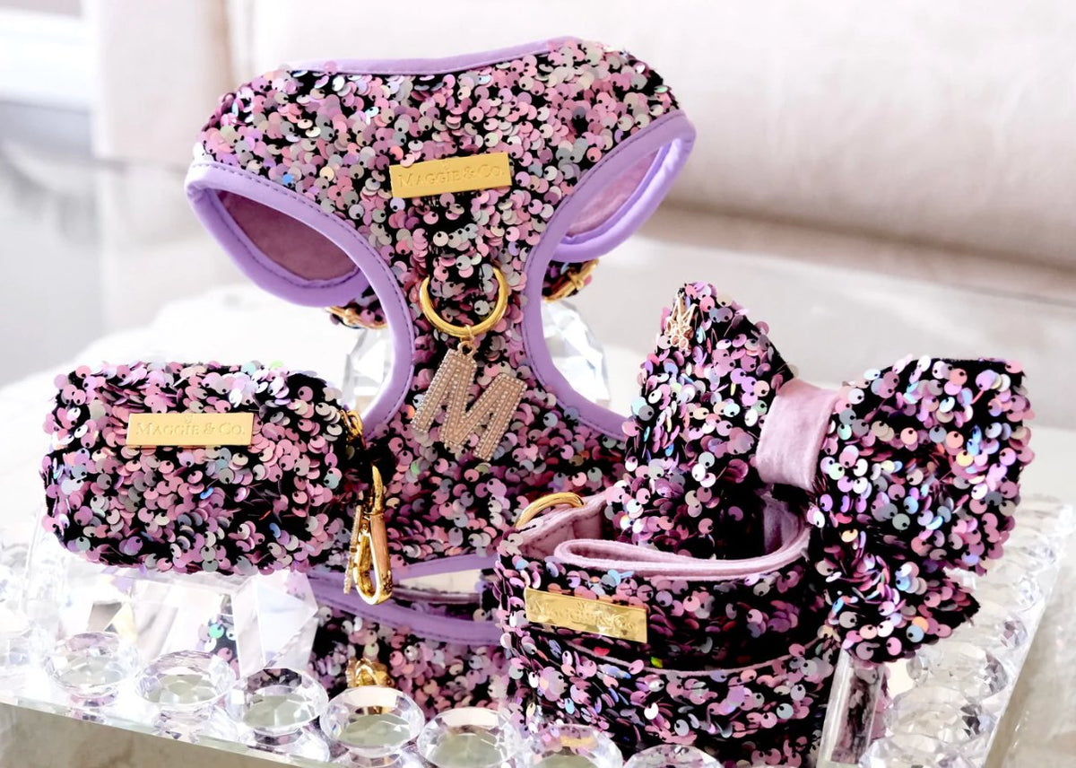 Maggie And Co. Leone Sequin Harness - Posh Puppy Boutique