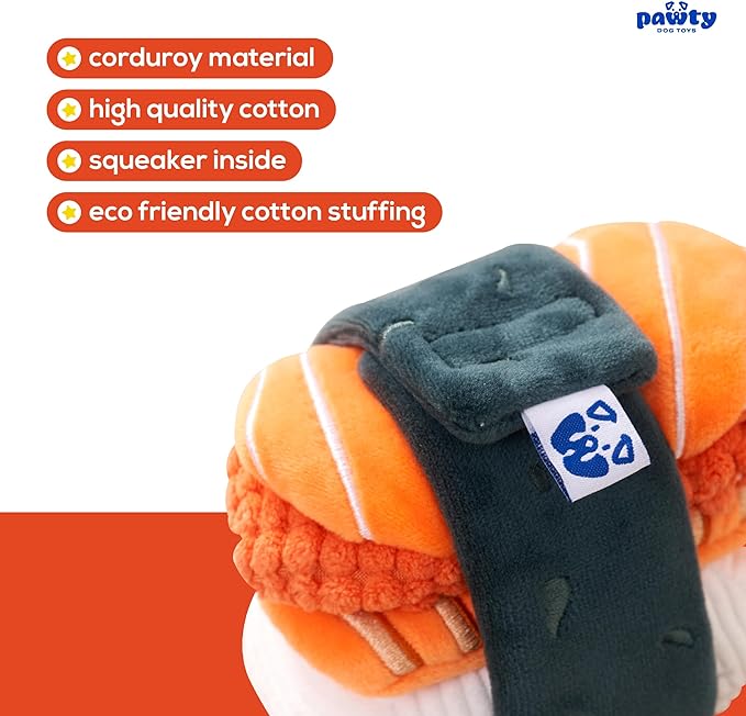 Sushi Set Plush Dog Toy - Posh Puppy Boutique